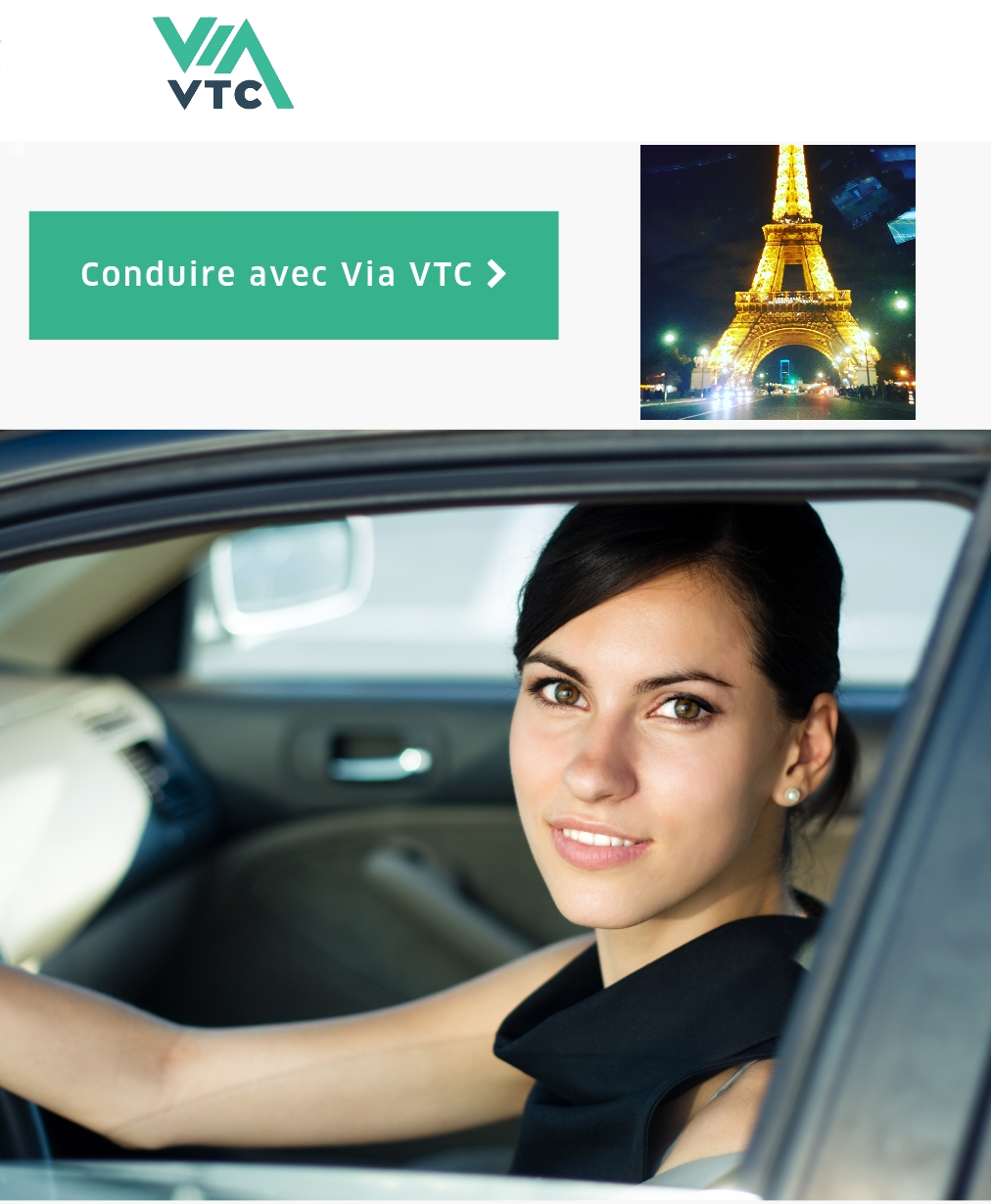 Devenir partenaire - Via VTC Votre Chauffeur privé/TAXI Partout en France.